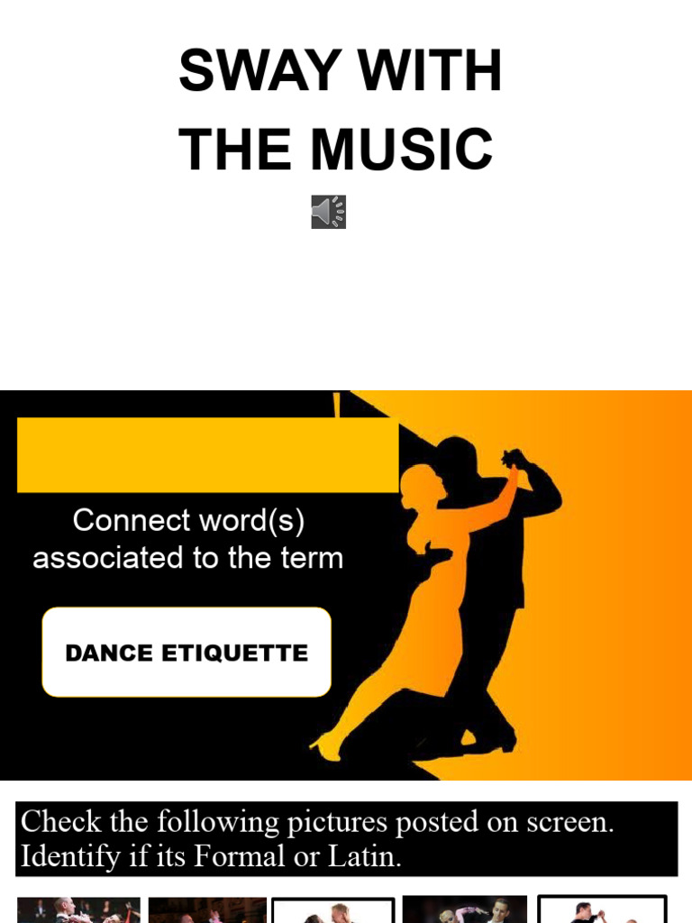 Q2 PPT PE9 Module 1 (Dance Etiquette) | PDF | Fashion | Clothing