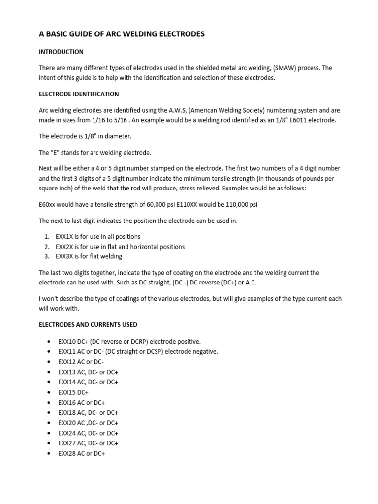 Island Supply Welding Co A Basic Guide of Arc Welding Electrodes | PDF | Construction | Welding