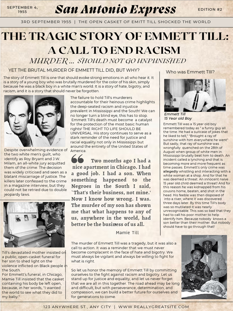 Emmett Till | PDF | Justice | Crime & Violence