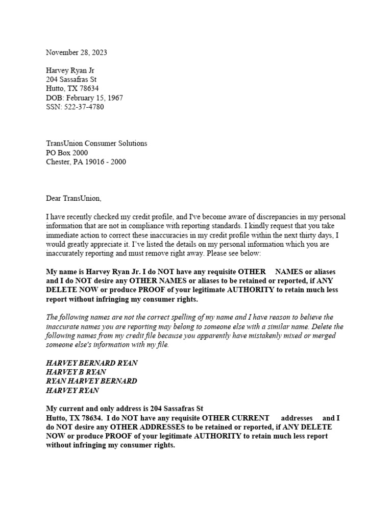 Harvey Ryan Jr TU PID | PDF