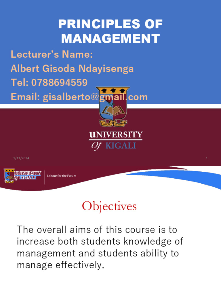 Principles of Management-UOK Lecture Notes | PDF | Science | Corporate ...