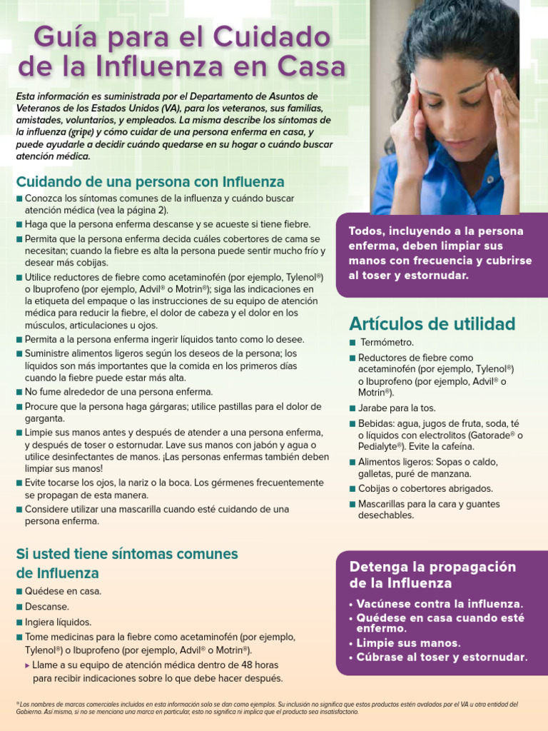 Fs 9sp Flu Factsheet Espanol | PDF | Influenza | Resfriado comun