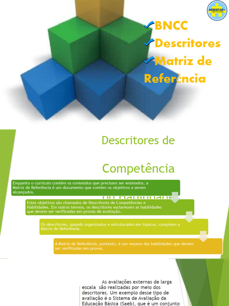 AULA 5 - BNCC, Descritores e Matriz de Referência | PDF