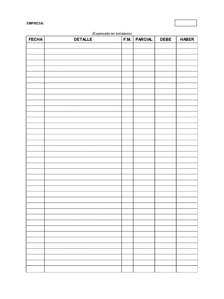 Formatos para Libros Contables | PDF | Derecho