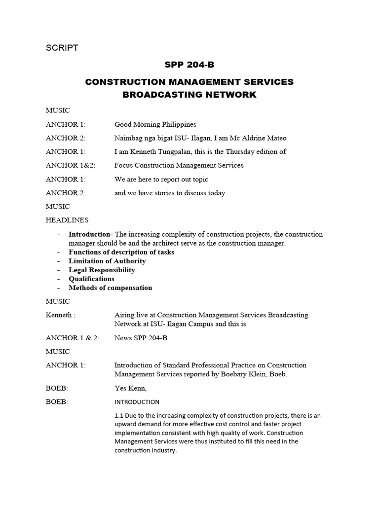 Script SPP 204 B | PDF | Architect
