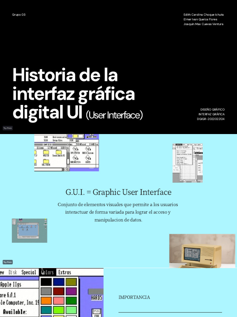 Historia de La Interfaz Gráfica Digital UI (User Interface) | Descargar gratis PDF | Interfaces ...