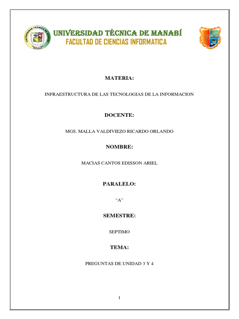 Preguntas de Unidad 2 y 3 | PDF | Computación en la nube | Tecnologías de la información