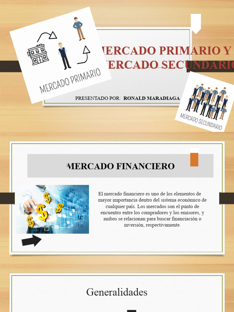 Mercado Primario y Secundario | PDF | Mercado (economía) | Mercado secundario