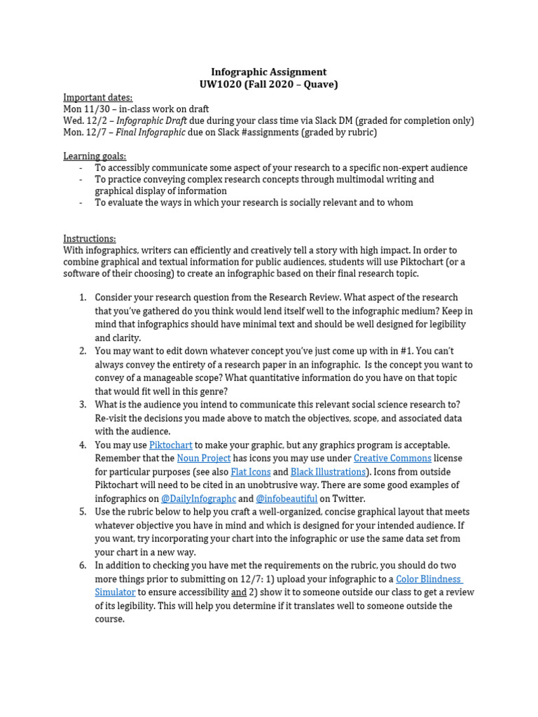 Infographic Assignment Pdf Infographics Icon Computing