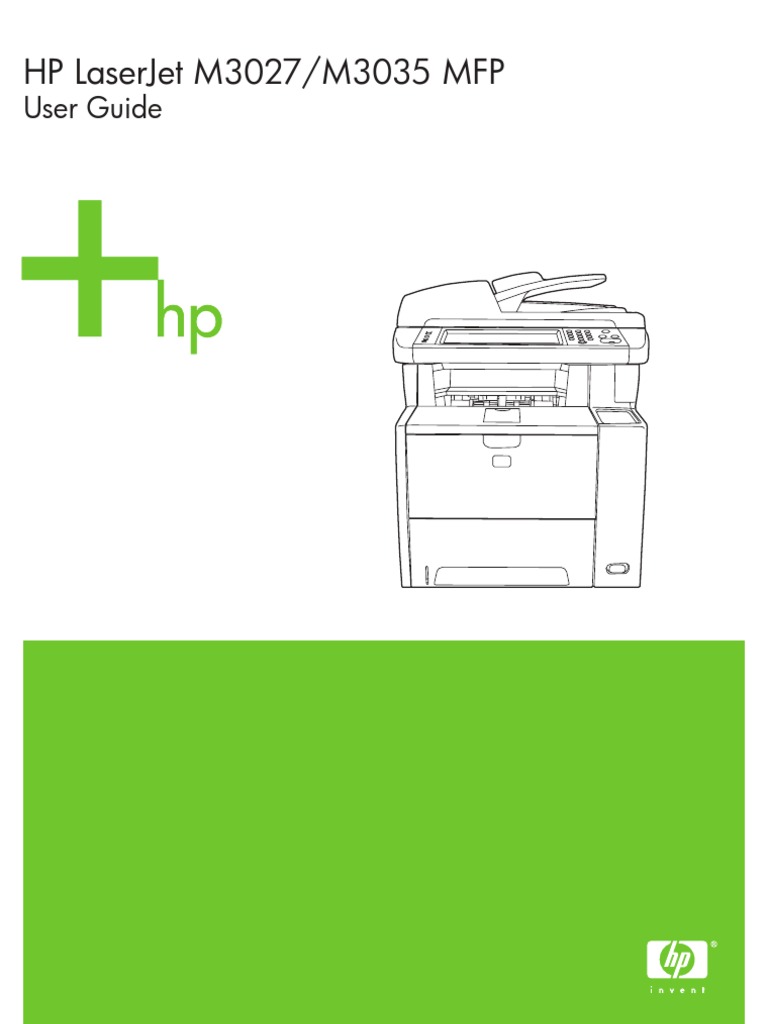 HP Laserjet M3027/M3035 MFP: User Guide | PDF | Image Scanner | Hewlett ...