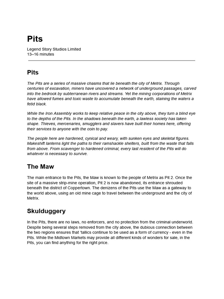Pits | PDF