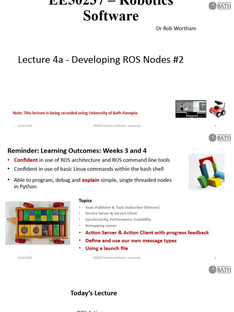 EE50237 - Robotics Software 4a | PDF | Server (Computing) | System Software