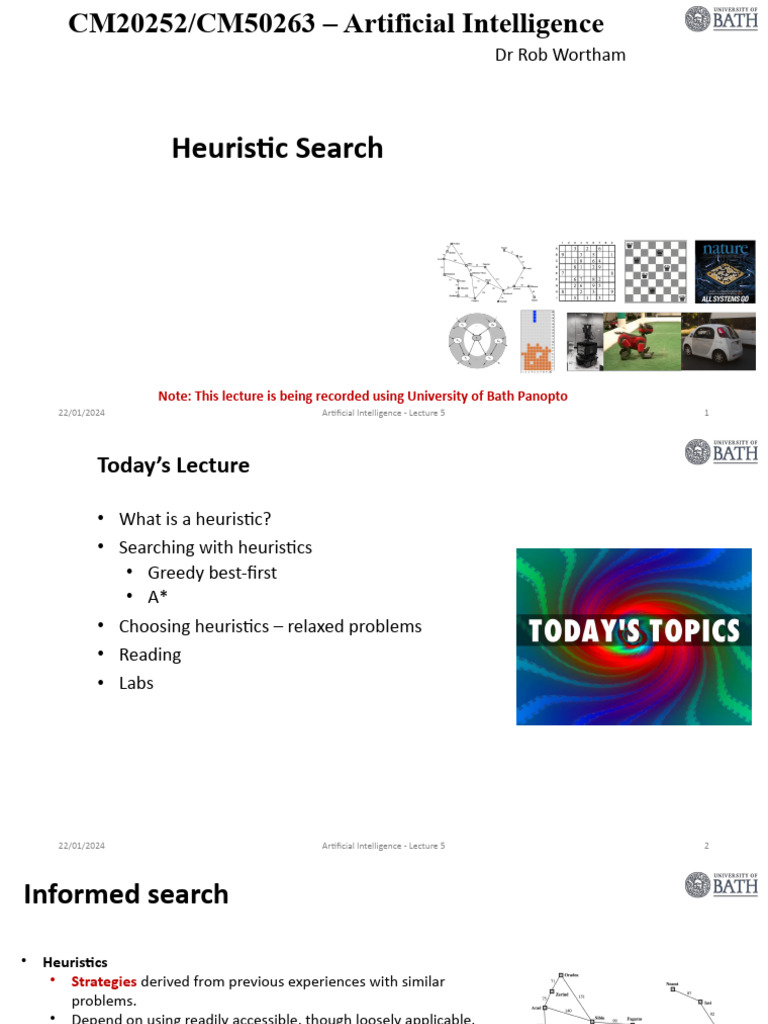 AI Lecture 5 - Heuristic Search | PDF | Combinatorics | Applied Mathematics AI Lecture 5 - Heuristic Search | PDF | Combinatorics | Applied Mathematics