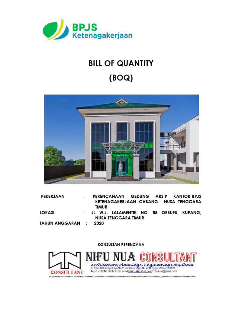 Boq Gedung Arsip Final | PDF