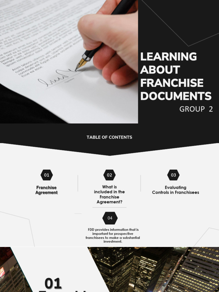 Learning About Franchise Documents Group 2 PPT | PDF | Franchising | Business