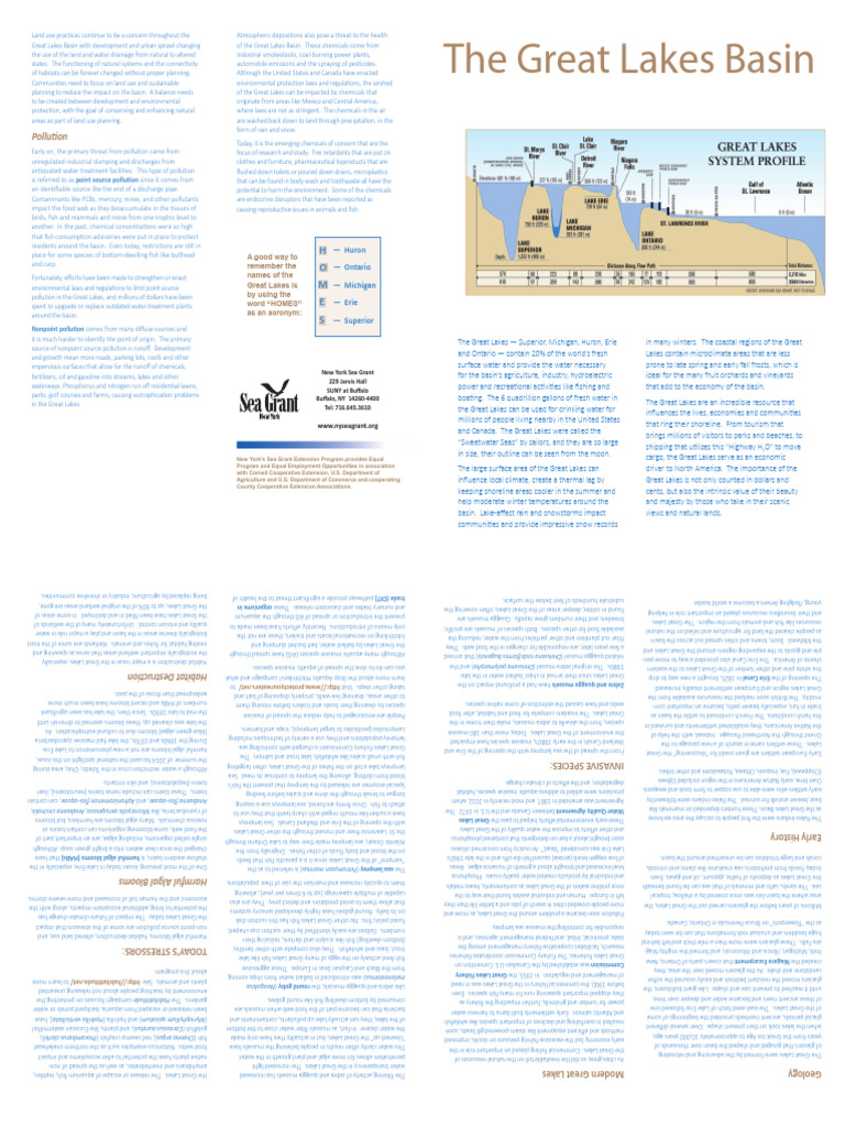 Great Lakes: Ecology, History, and Impact | PDF | Great Lakes | Lake Erie