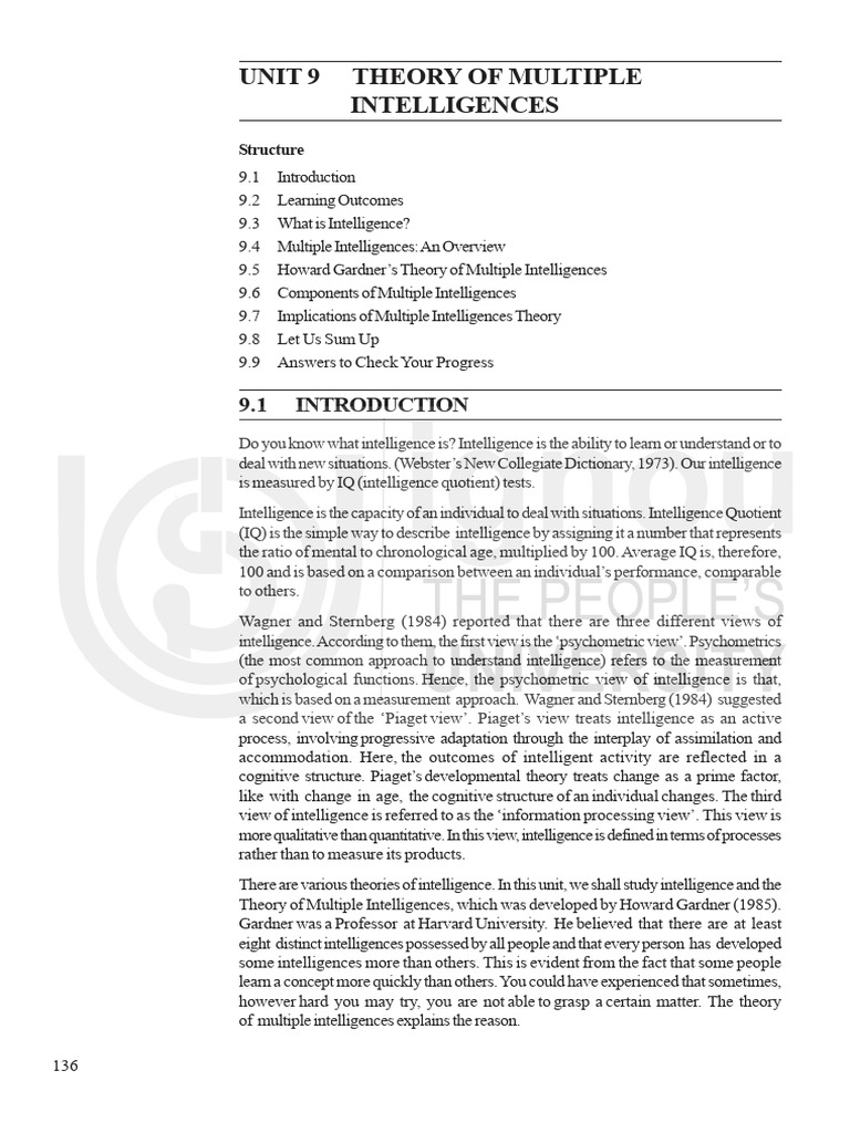 Unit 9 | PDF | Intelligence | Intelligence Quotient