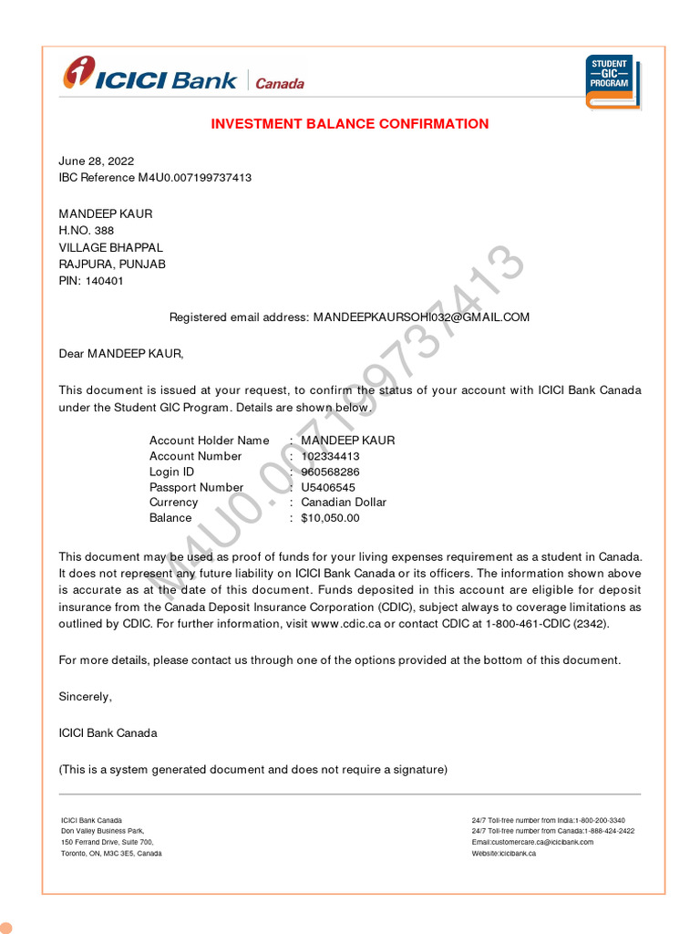 Canada GIC Certificate | PDF | Money | Financial Services