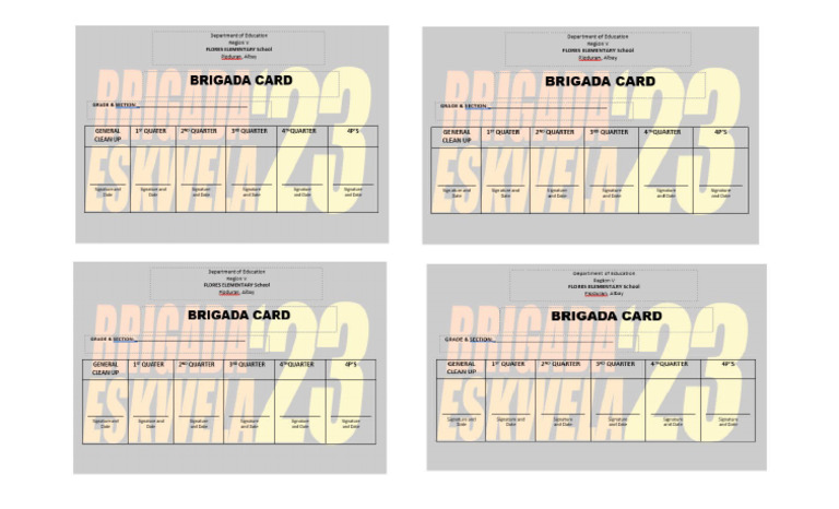 Brigada Card Updated | PDF