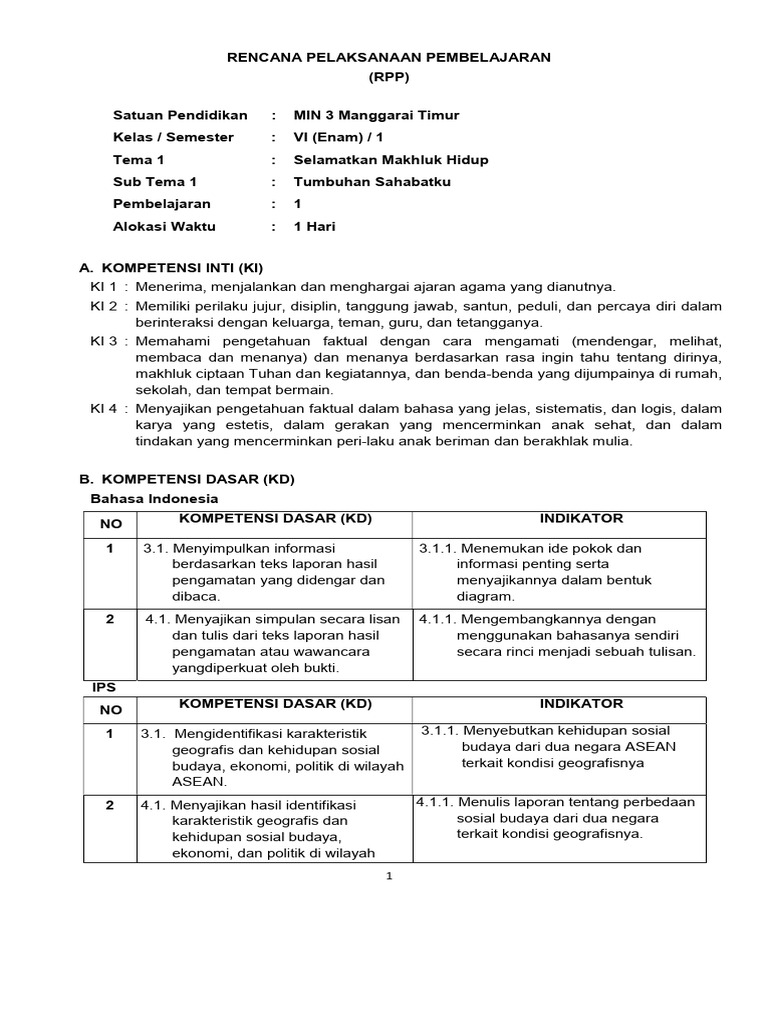 Contoh RPP | PDF