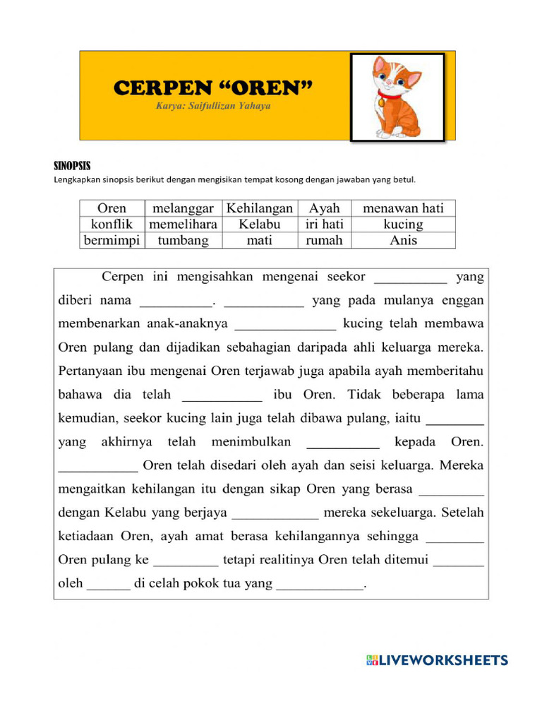 Ulang Kaji Cerpen Oren W2 | PDF