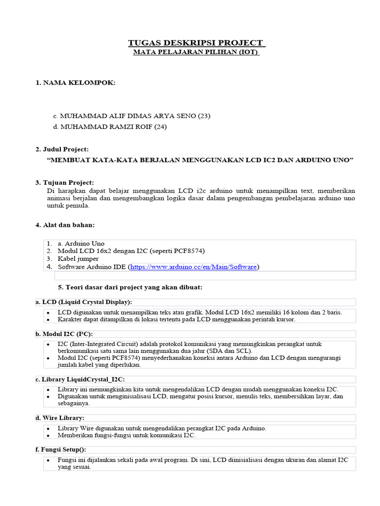Tugas - Project - Iot - Muhammad Alif Dimas Arya | PDF