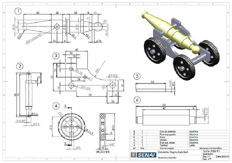 Projeto_Canhão_SolidWorks | PDF