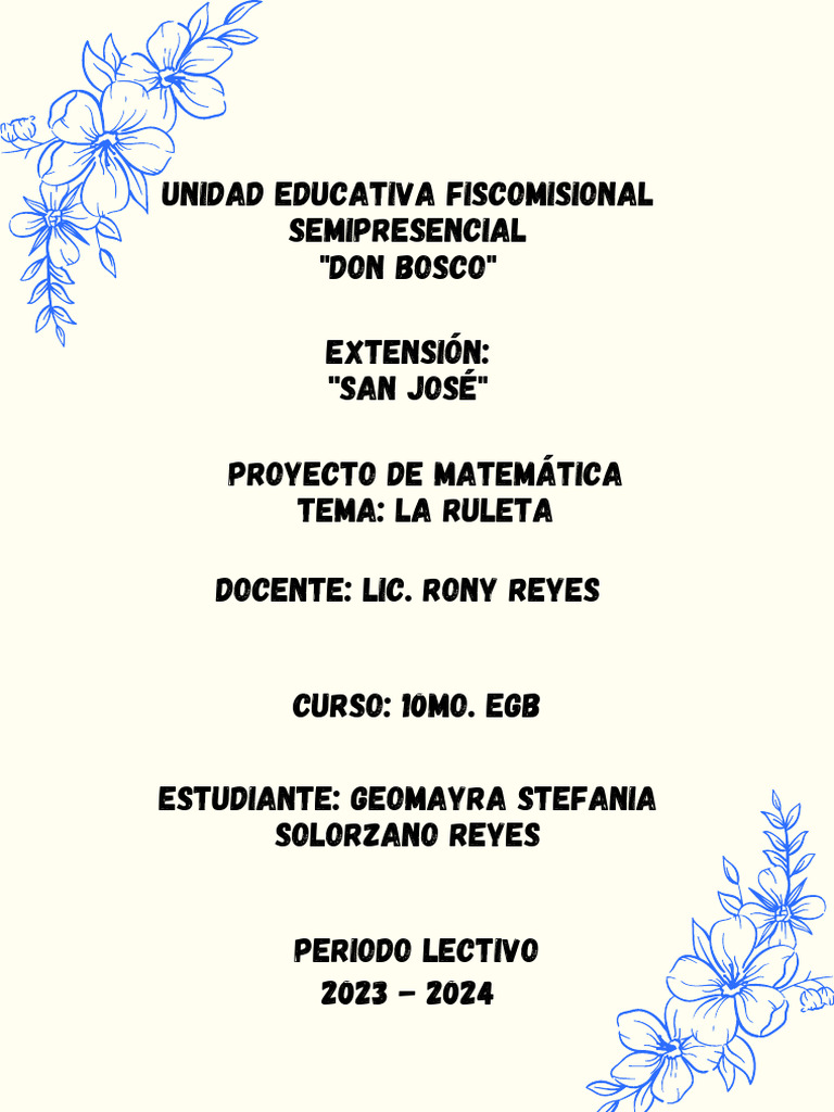 Proyecto de Matematica | PDF | Ruleta