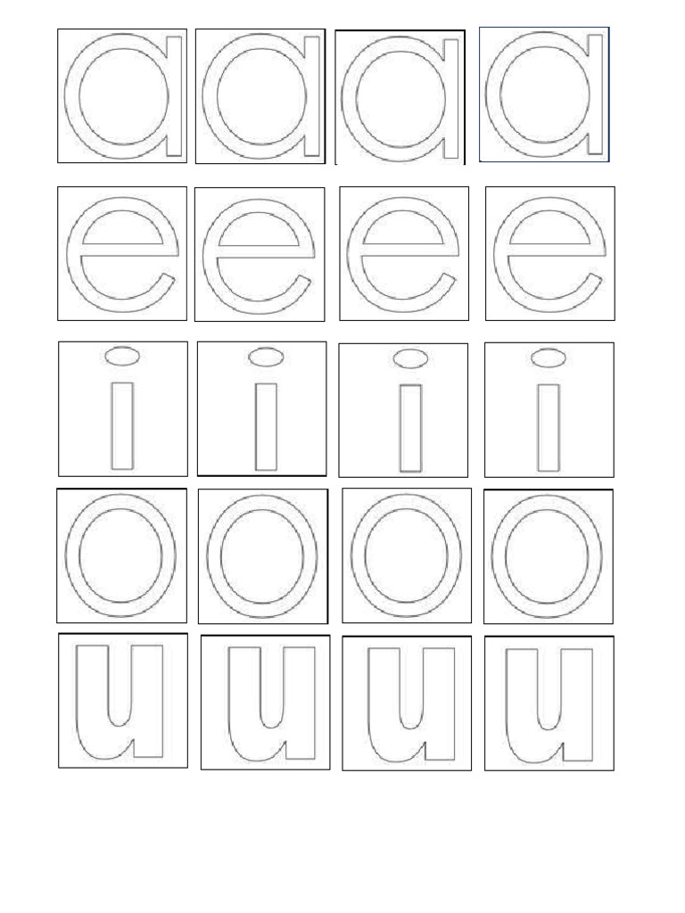 Dibujo de Las Vocales | PDF