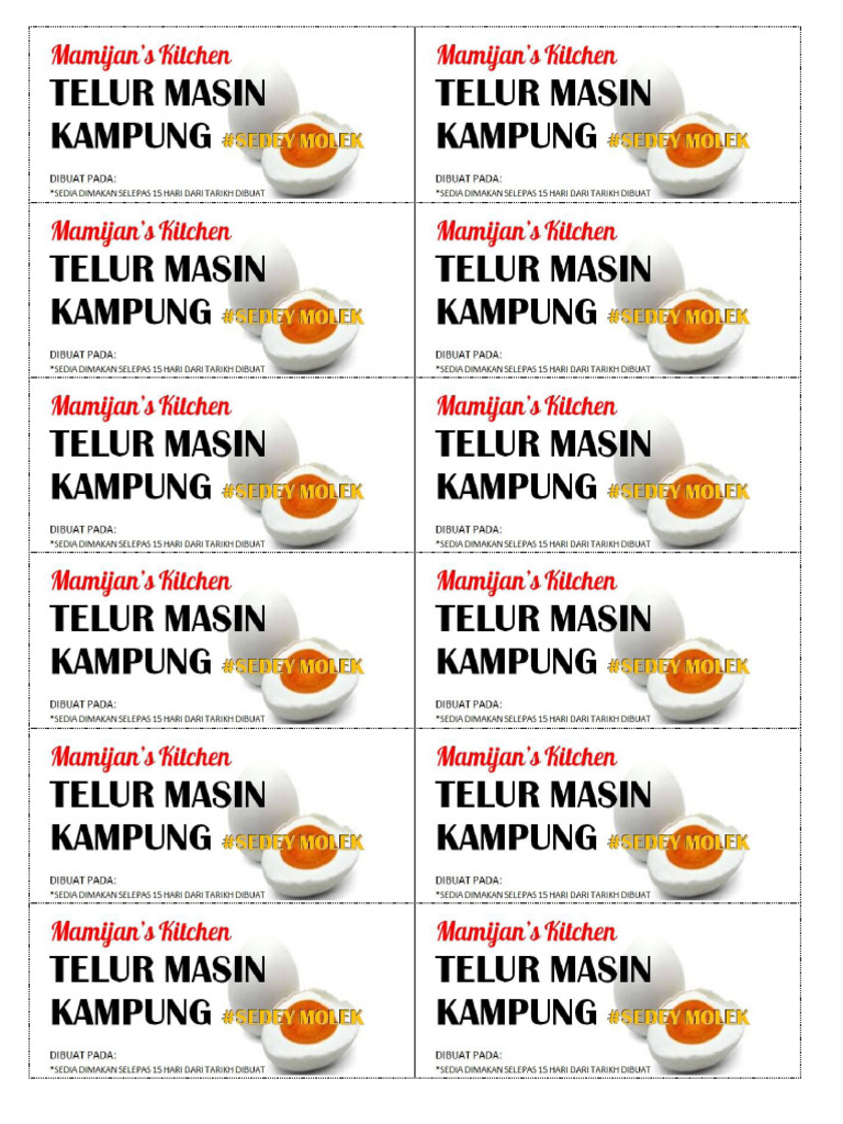 Print MMJ Telur | PDF
