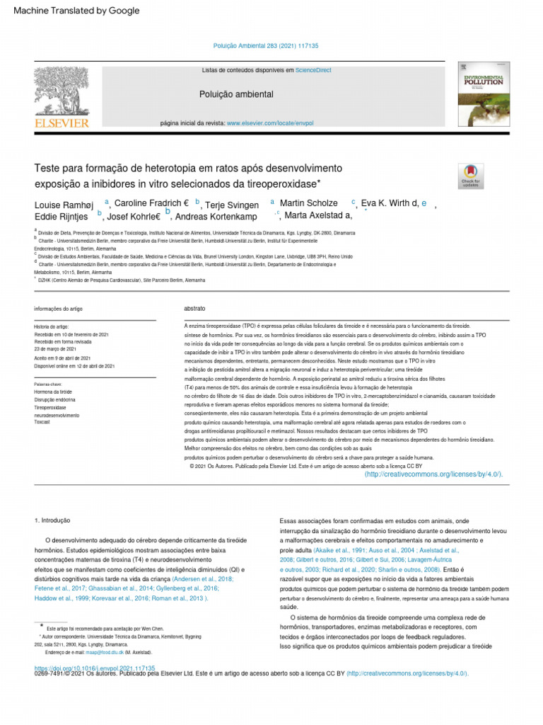 Testing For Heterotopia Formation in Rats After Development - 2021 ...