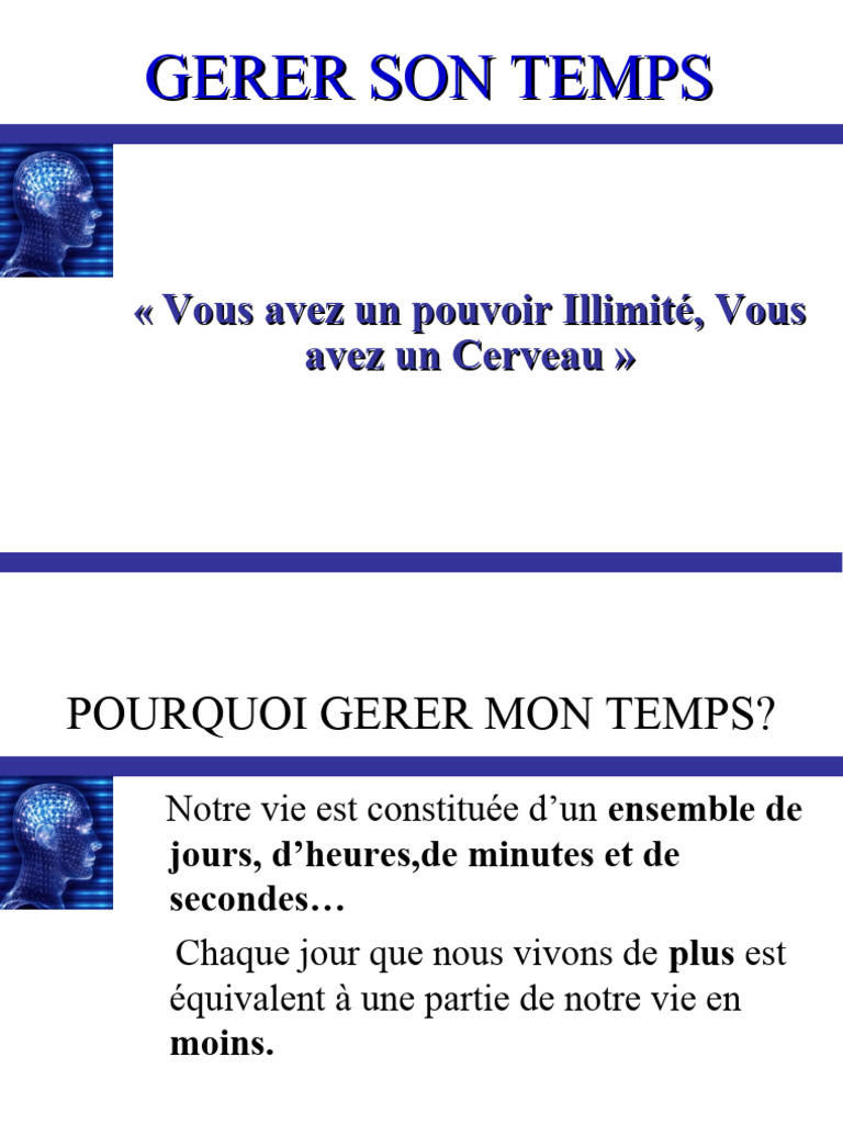 Gérer son temps efficacement | PDF