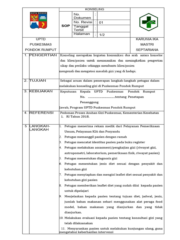 Sop Konseling | PDF