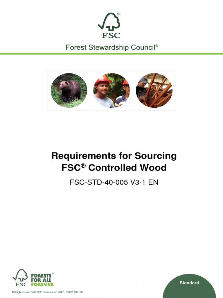 fsc-std-40-005 v3-1 en Requirements For Sourcing Fsccontrolledwood CW | PDF | Forest Stewardship ...