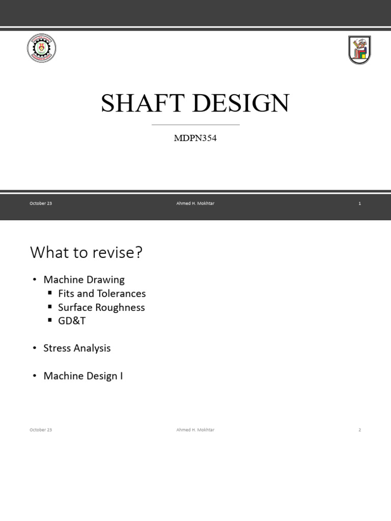 Shaft Design Tutorial | PDF | Gear | Equipment