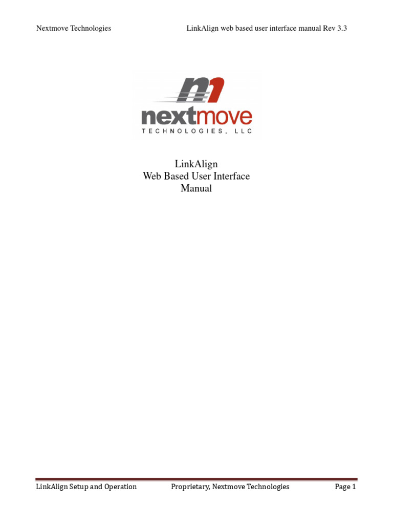 LinkAlign User Interface Manual Rev 3.3 | PDF | World Wide Web ...