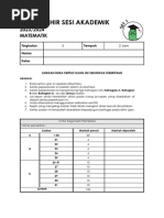 Soalan Uasa Matematik Form 1 2023 | PDF