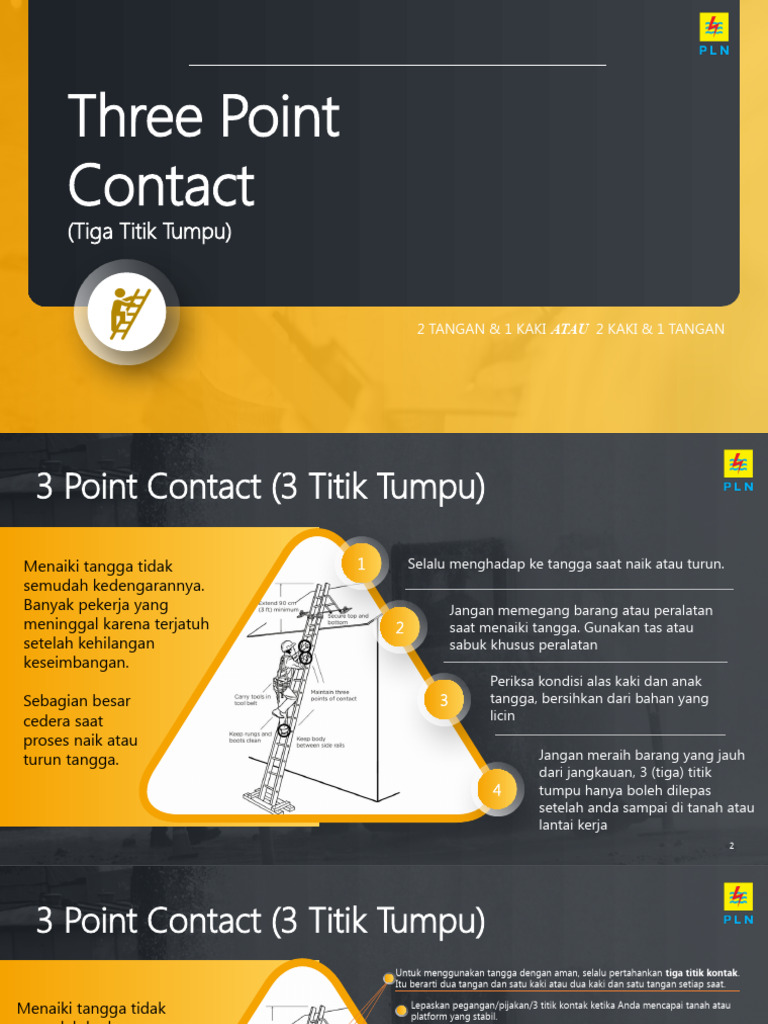 Three Points Contact - Tiga Titik Tumpu | PDF