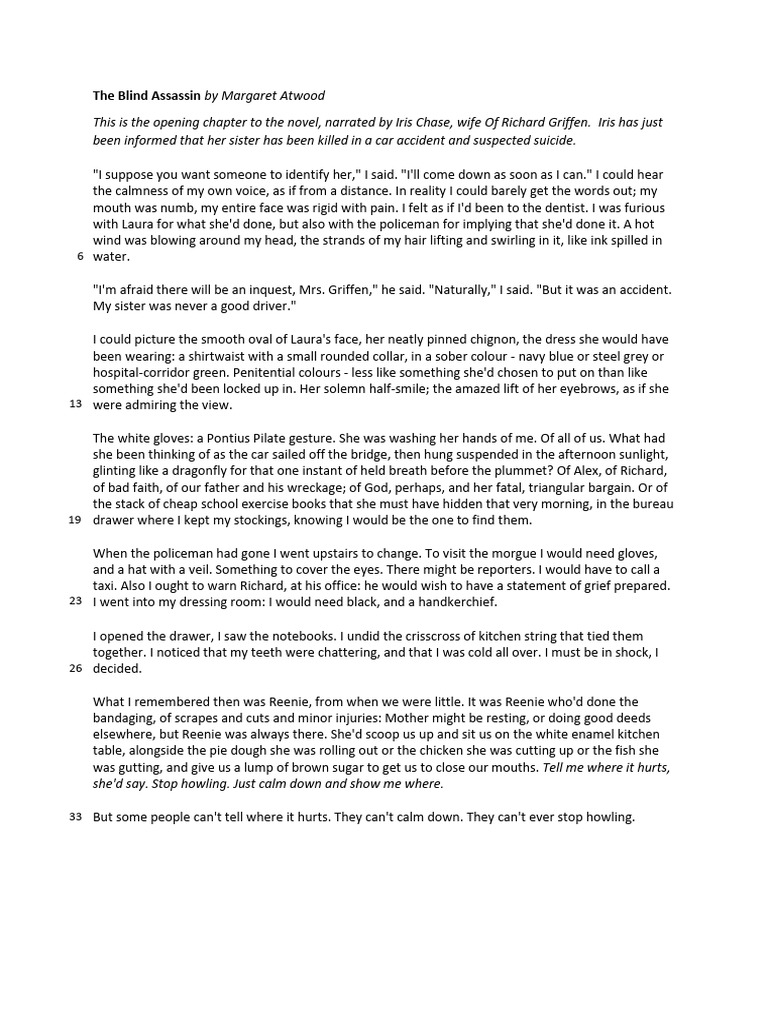 The Blind Assassin | PDF