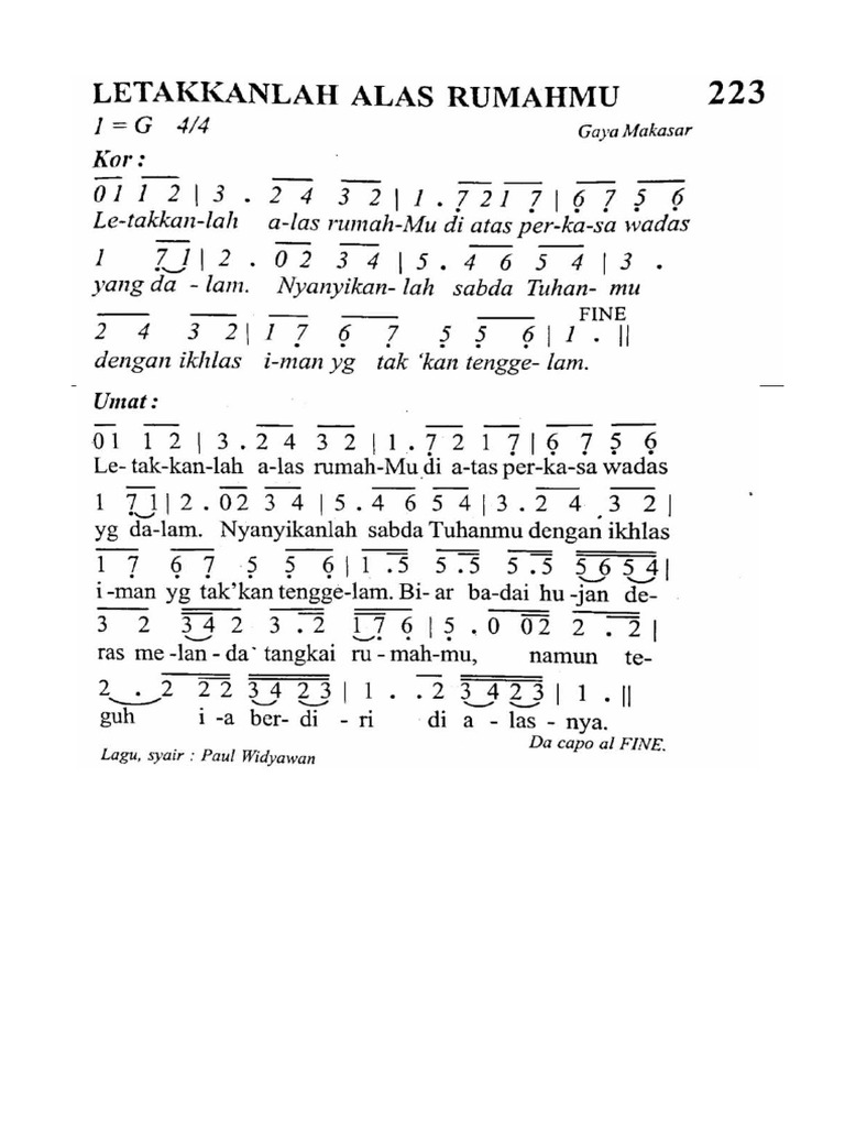 Letakkan Alas Rumahmu | PDF