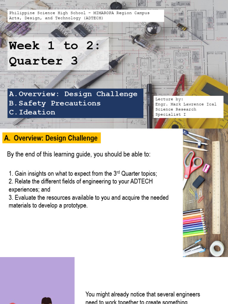 Design Challenge Overview To Safety Precautions | PDF | Engineer | Safety