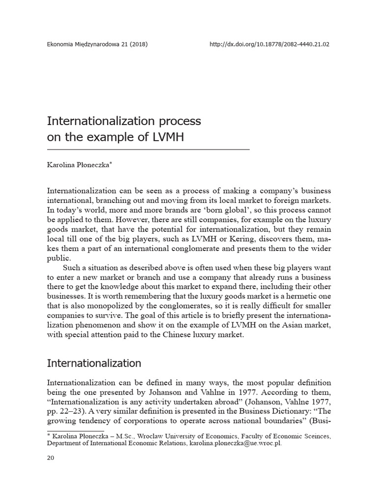 Internationalization Process | PDF | Internationalization | Brand