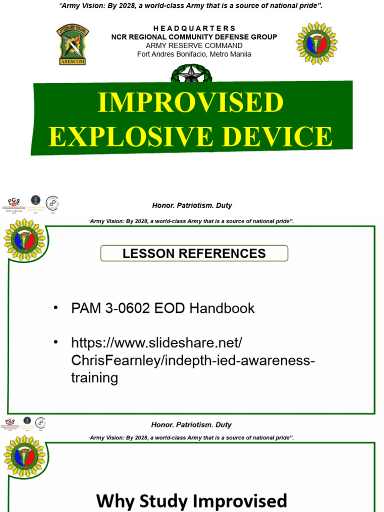 IED Awareness | PDF | Improvised Explosive Device | Hazards