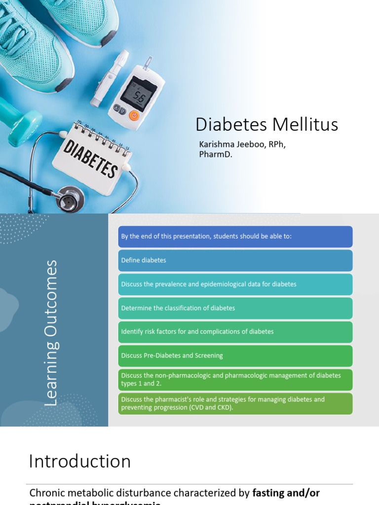 Diabetes Mellitus Lecture - 23!24!1 | PDF | Diabetes | Diabetes Management
