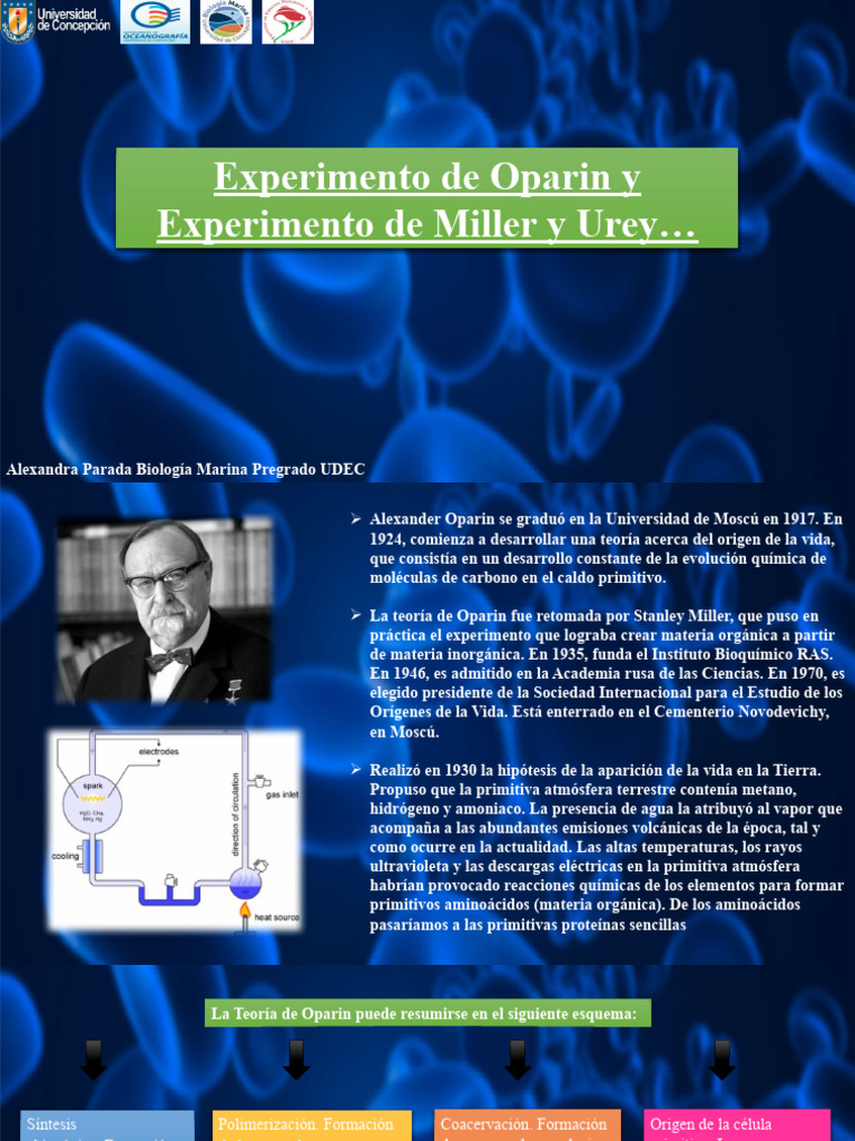 Experimento Miller y Urey (Alexandra Parada) | PDF | Química | Naturaleza