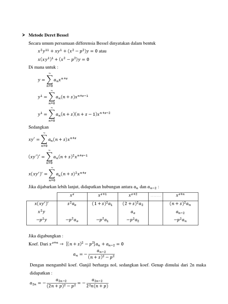 Metode Deret Bessel-1br | PDF