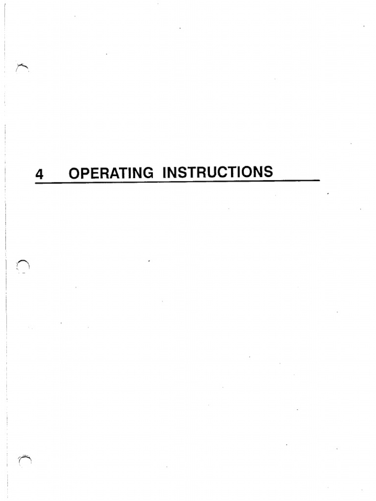 4 Operating Instruction | PDF