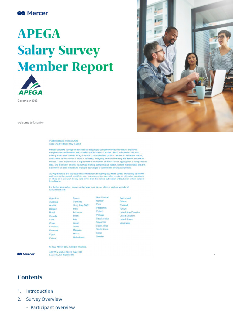 APEGA Salary Survey Member Report 2023 | PDF | Salary | Employment