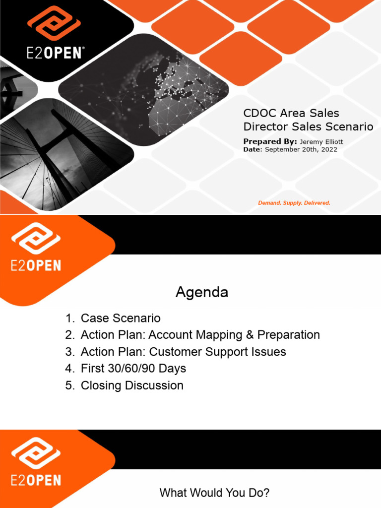 E2open - Sales Scenario | PDF | Customer Relationship Management | Business Economics