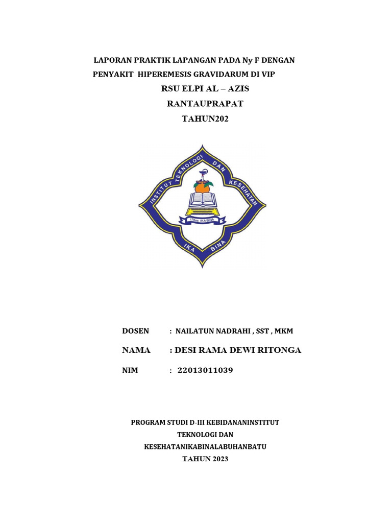 Laporan Vip Desi Rama RTG | PDF